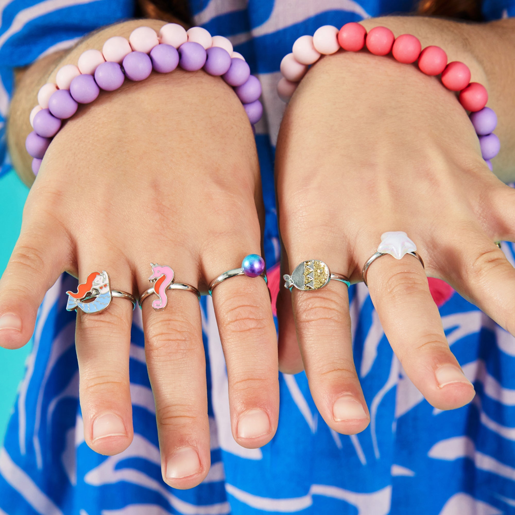 Accessorize London Mermaid Ring Set Of 4 - Accessorize India