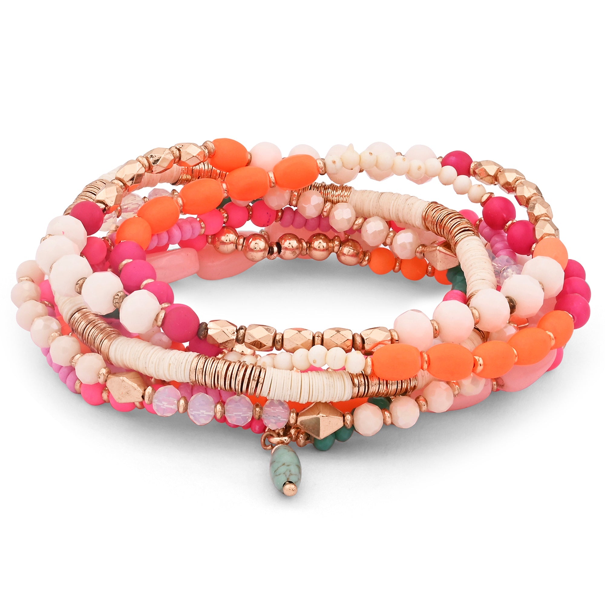 Accessorize London Women's Multi Beaded Stretch Bracelet Pack ...