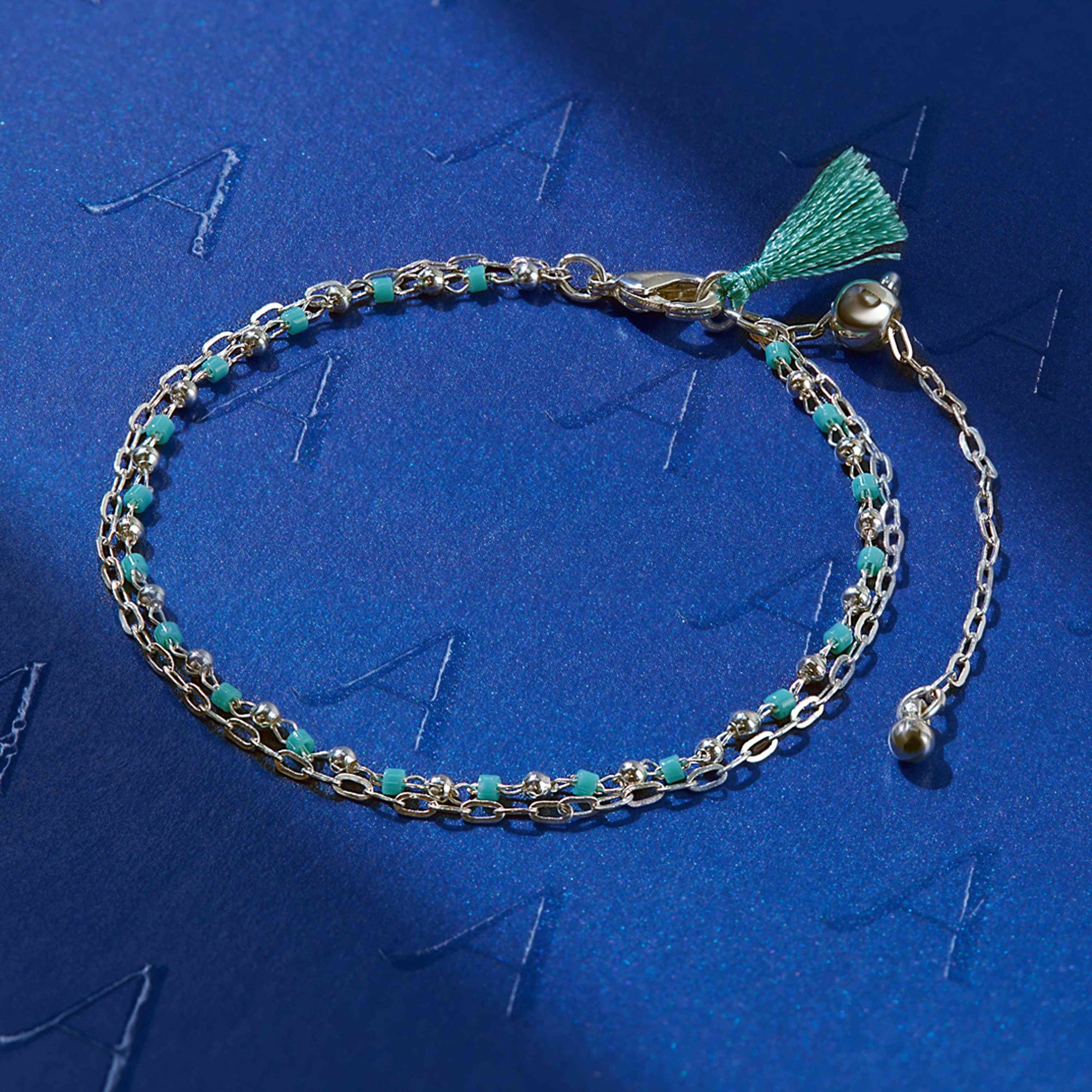 Sterling Silver-Plated Beaded Bracelet - Accessorize India