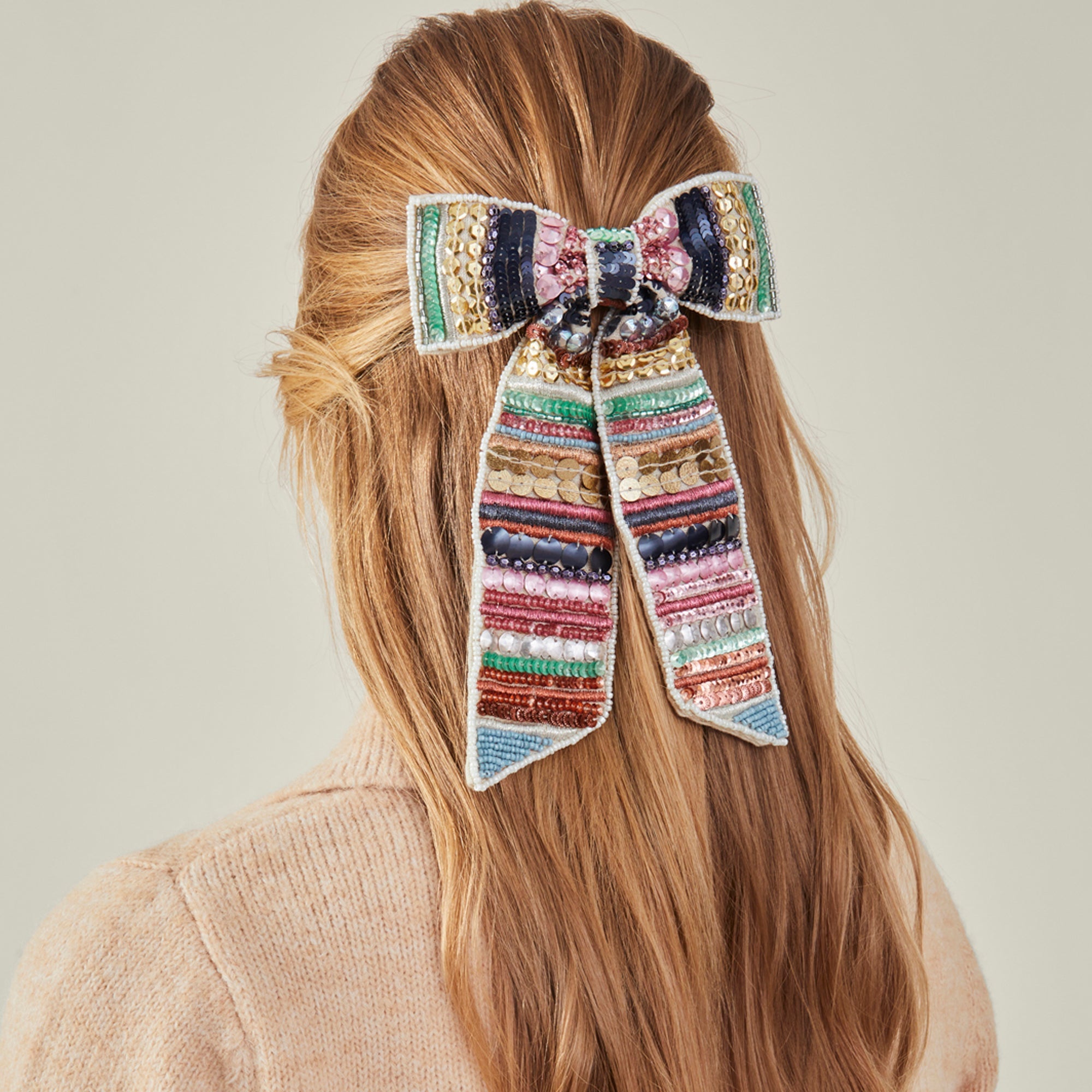Accessorize London Women's Bead Sequin Bow - Accessorize India