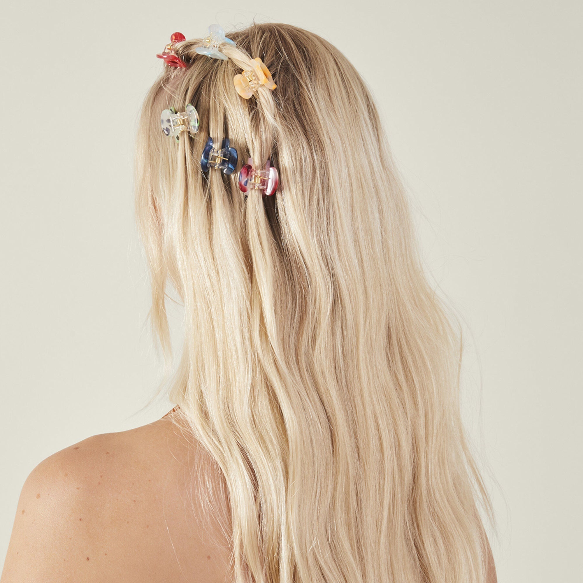 Oval Mini Claw Hair Clips Set Of 6 - Accessorize India