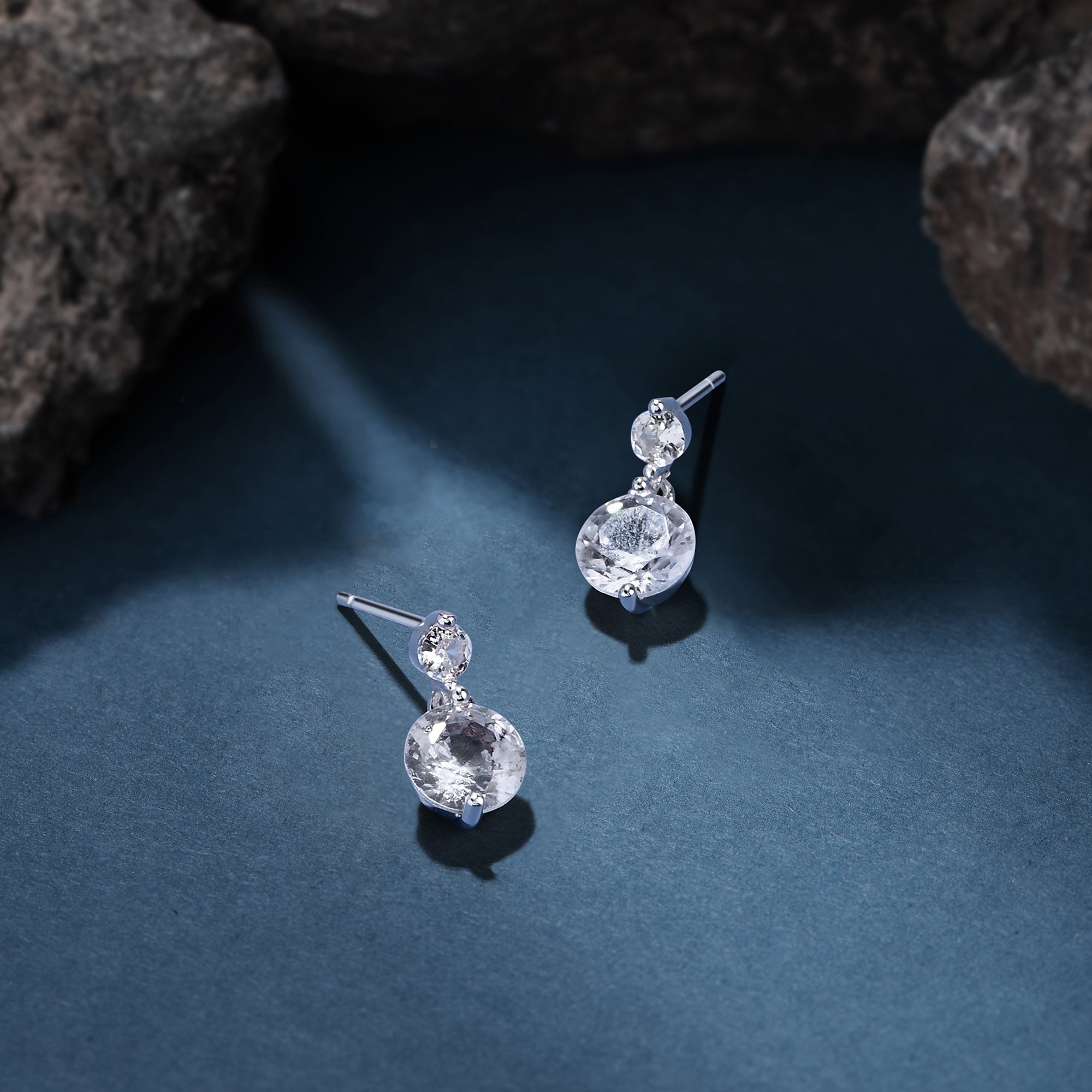 Accessorize London Women Sterling Silver-Plated Cubic Zirconia Drop St ...
