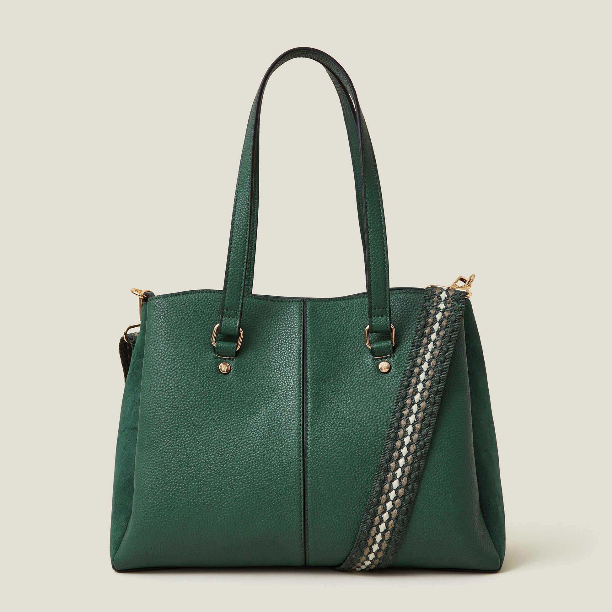 Accessorize London Women's Green Webbing Strap Shoulder Bag ...