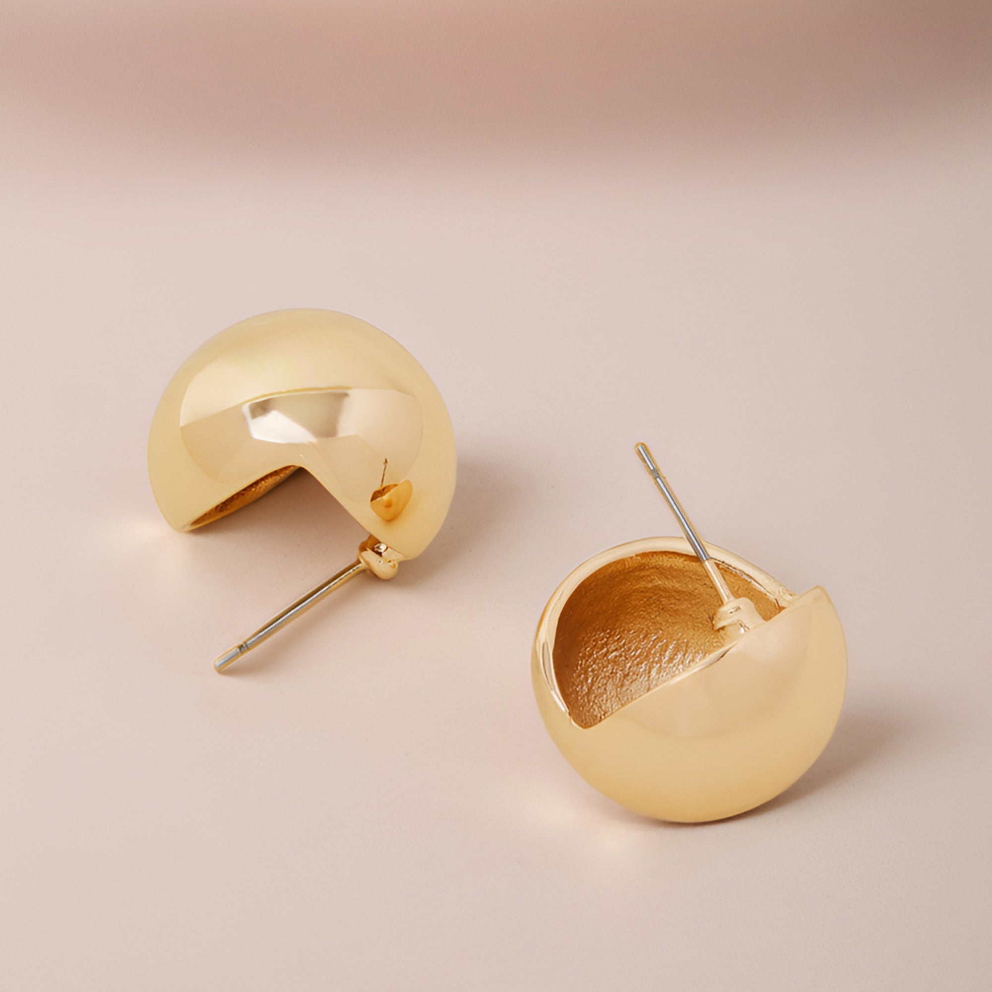 Gold Statement Ball Stud Earrings - Accessorize India