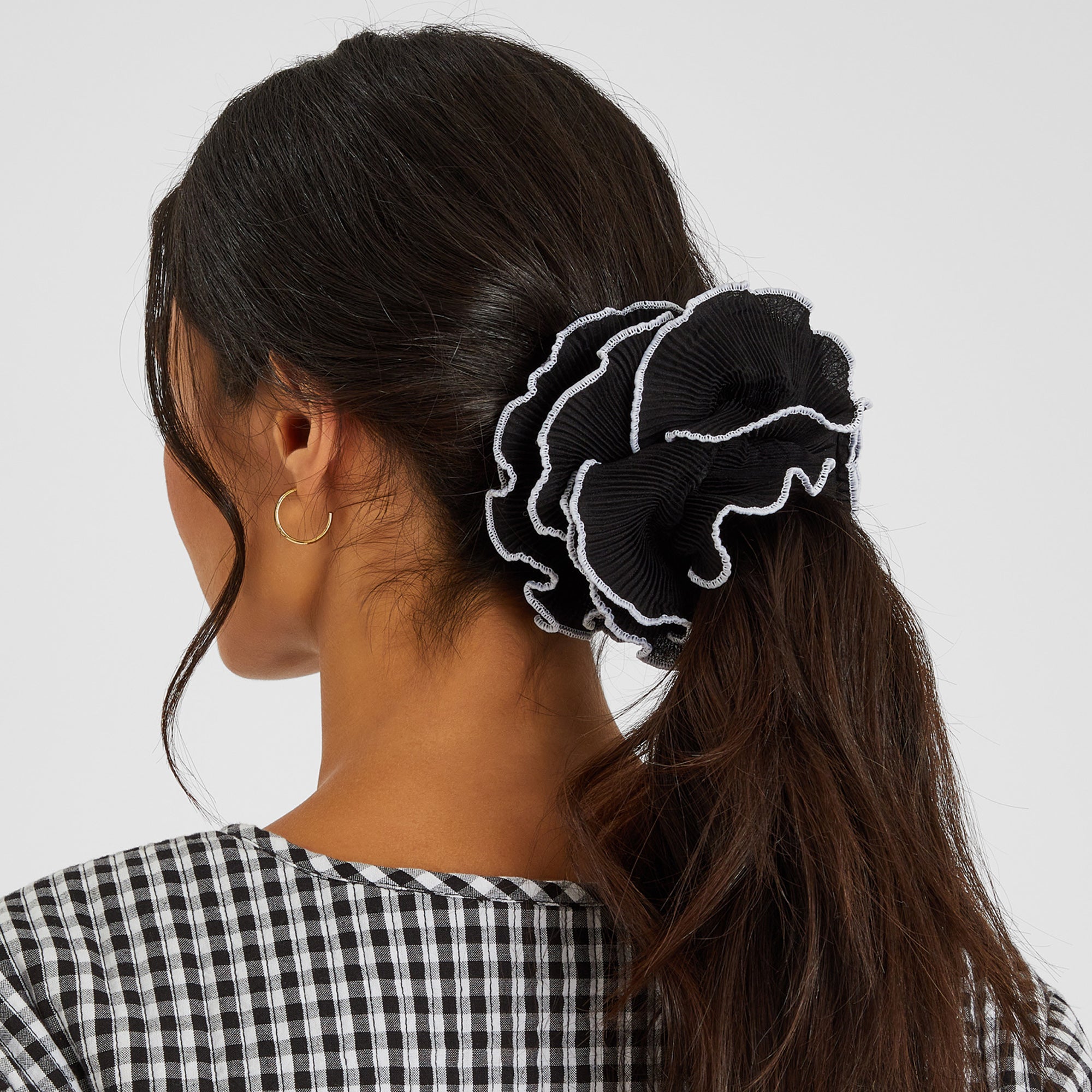 Oversized Pleated Hair Scrunchie