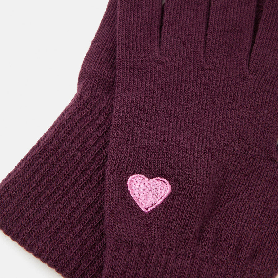 Plain Heart Touch Screen Gloves - Accessorize India