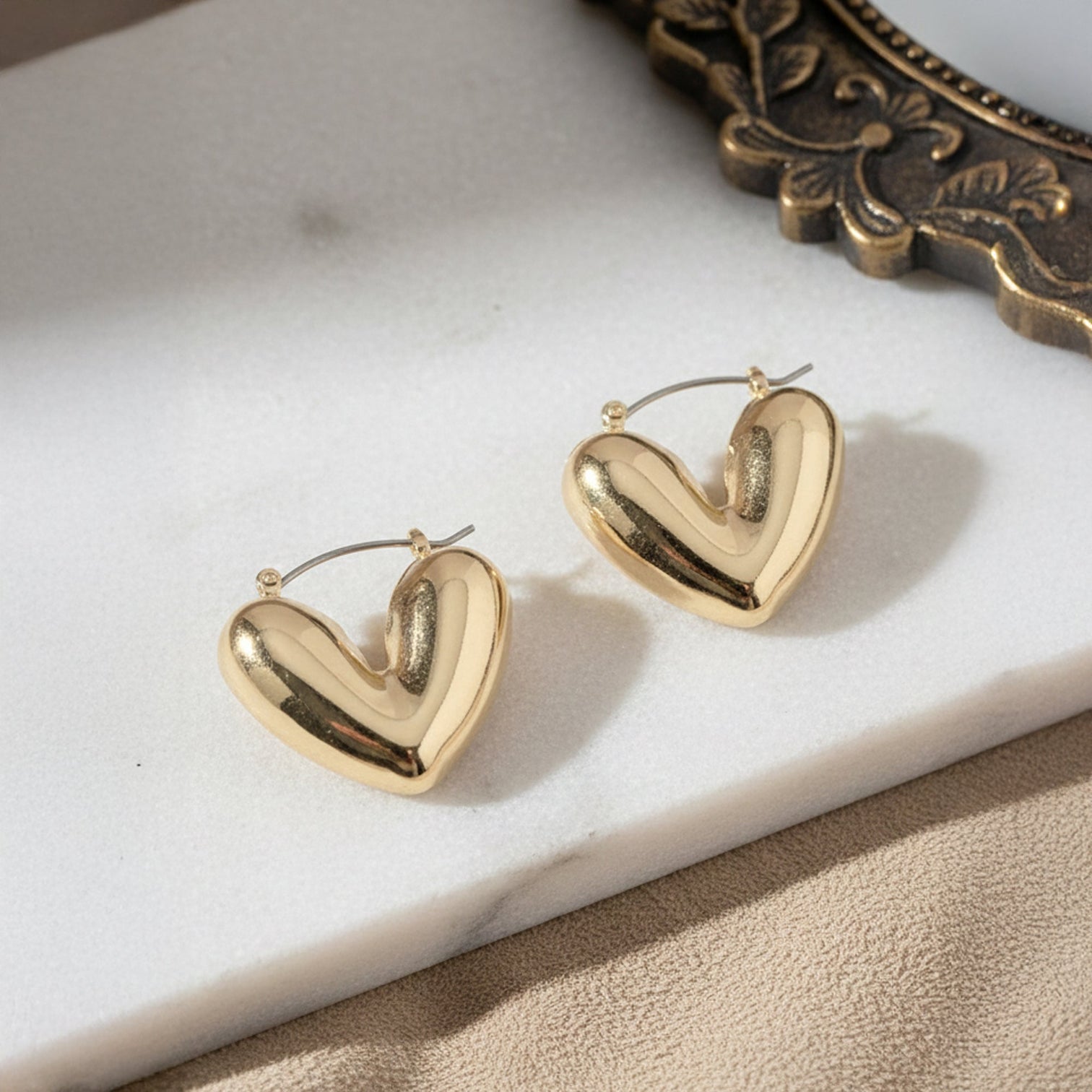 Bubble Heart Hoop Earrings - Accessorize India