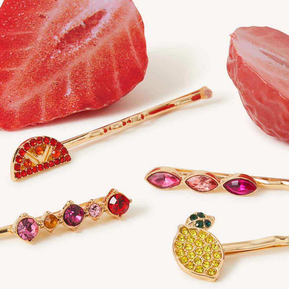 Buy Set of 4 Fruity Hair Slide Online - Accessorize India