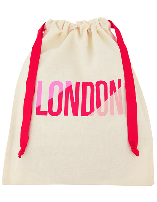 London Slogan Laundry Pouch
