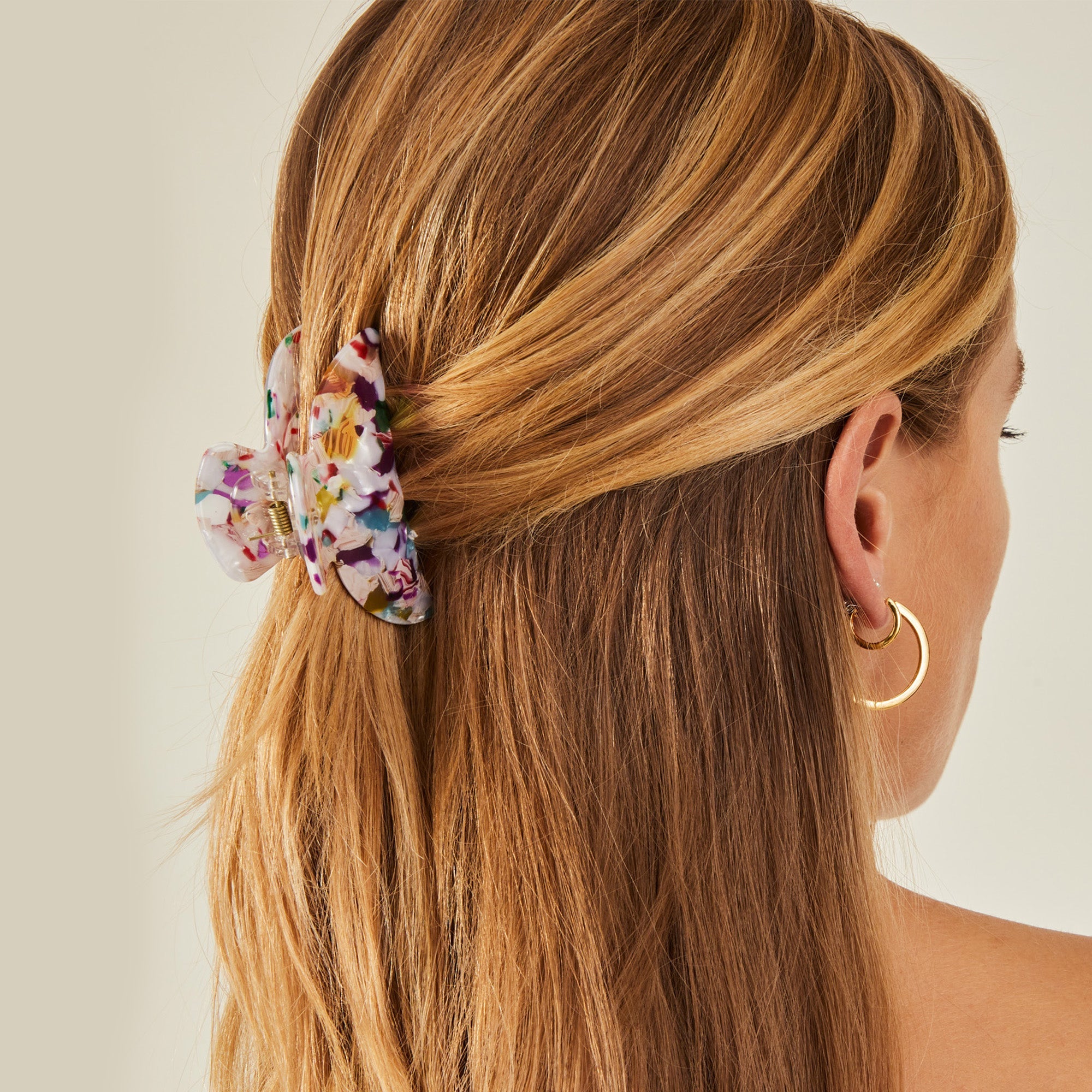 Buy Multi Marbled Resin Claw Clip Online - Accessorize India