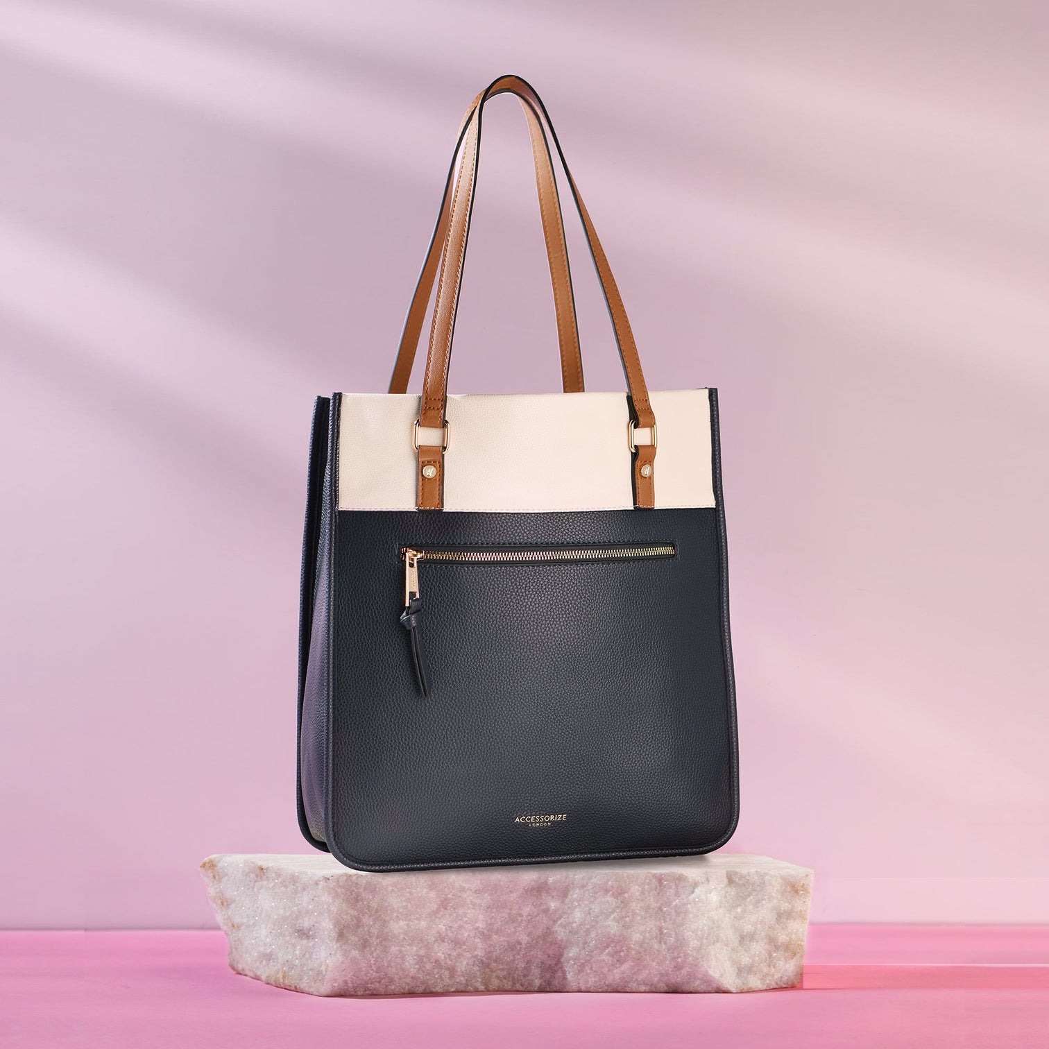 Buy Multi Color Block Tote Bag Online