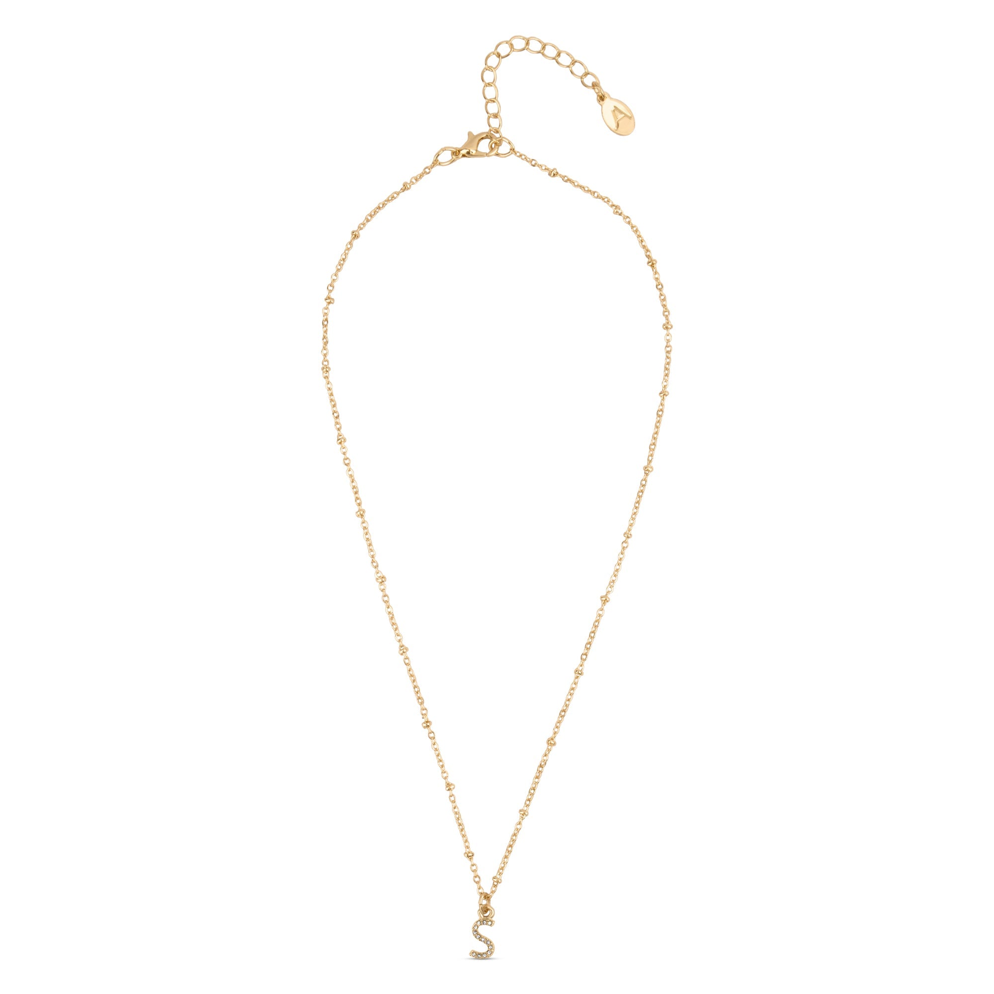 Buy Golden Initial S Sparkle Pendant Online