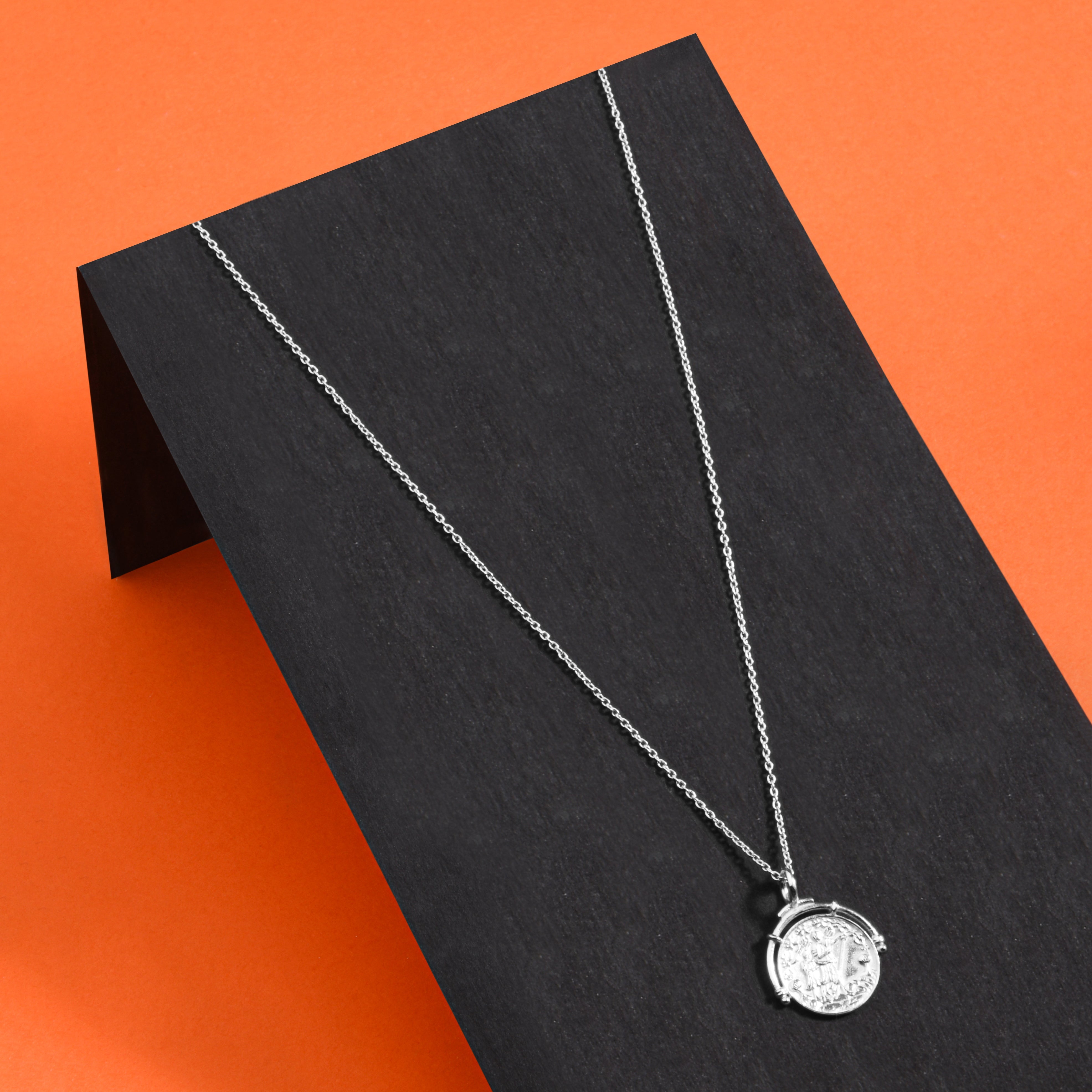 925 Pure Sterling Silver Disc Pendant Necklace For Women - Accessorize ...