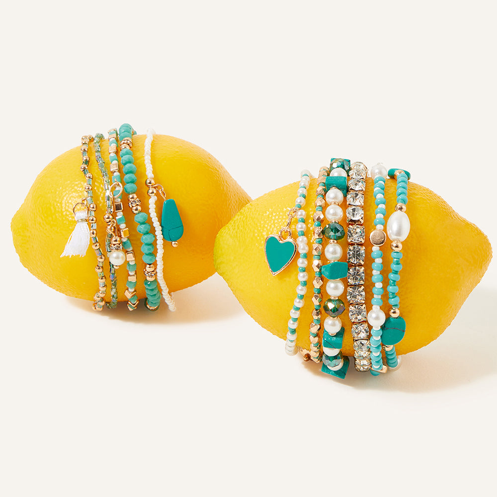 Buy Luxe Beaded Stretch Bracelets - Accessorize India