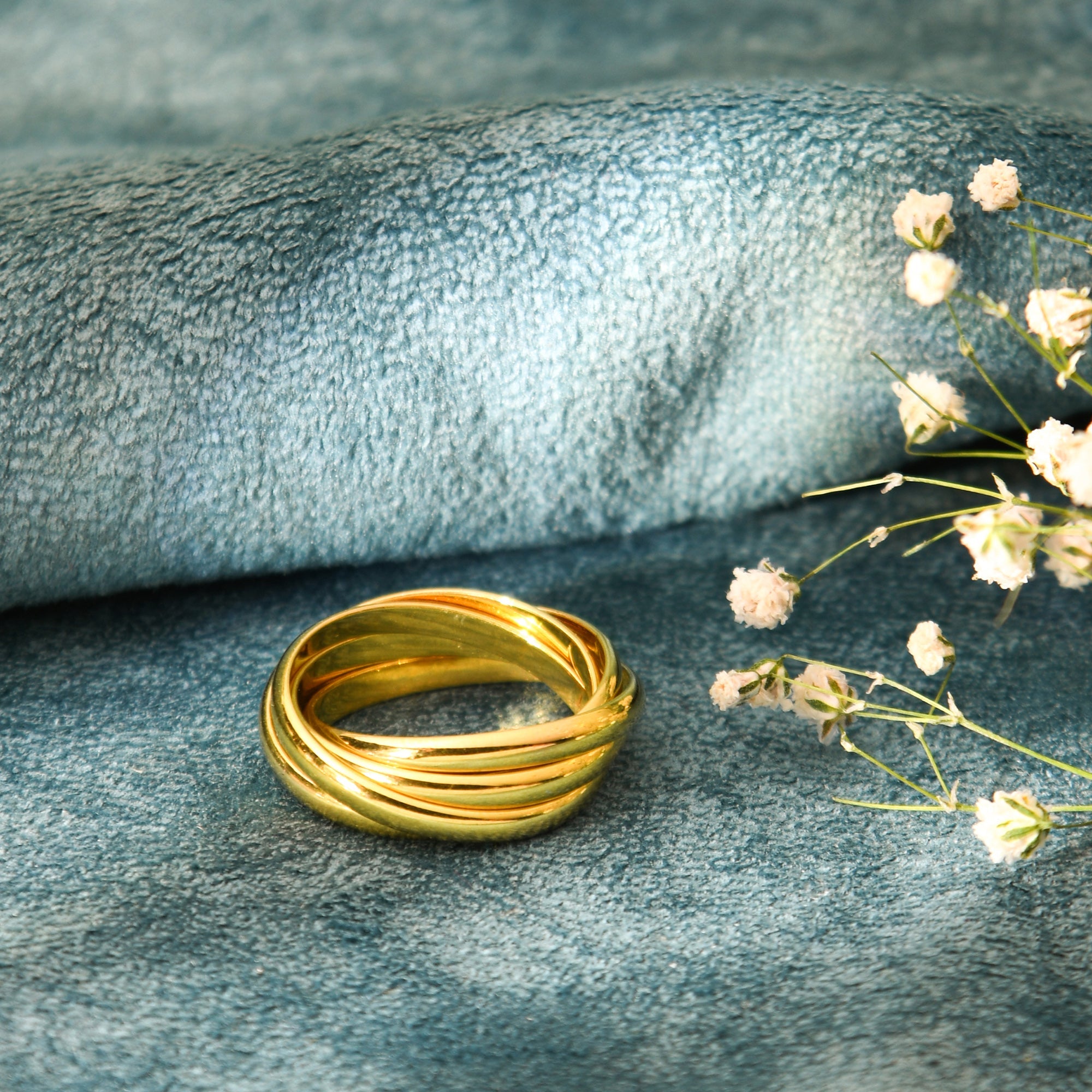 Buy Gold Plated Russian Wedding Band Ring Online - Accessorize India