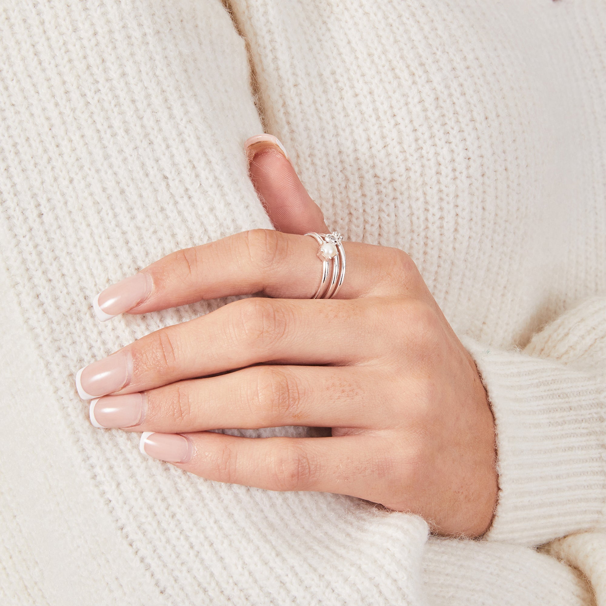 Buy Set of 3 Large Silver Plated Rings Online - Accessorize India