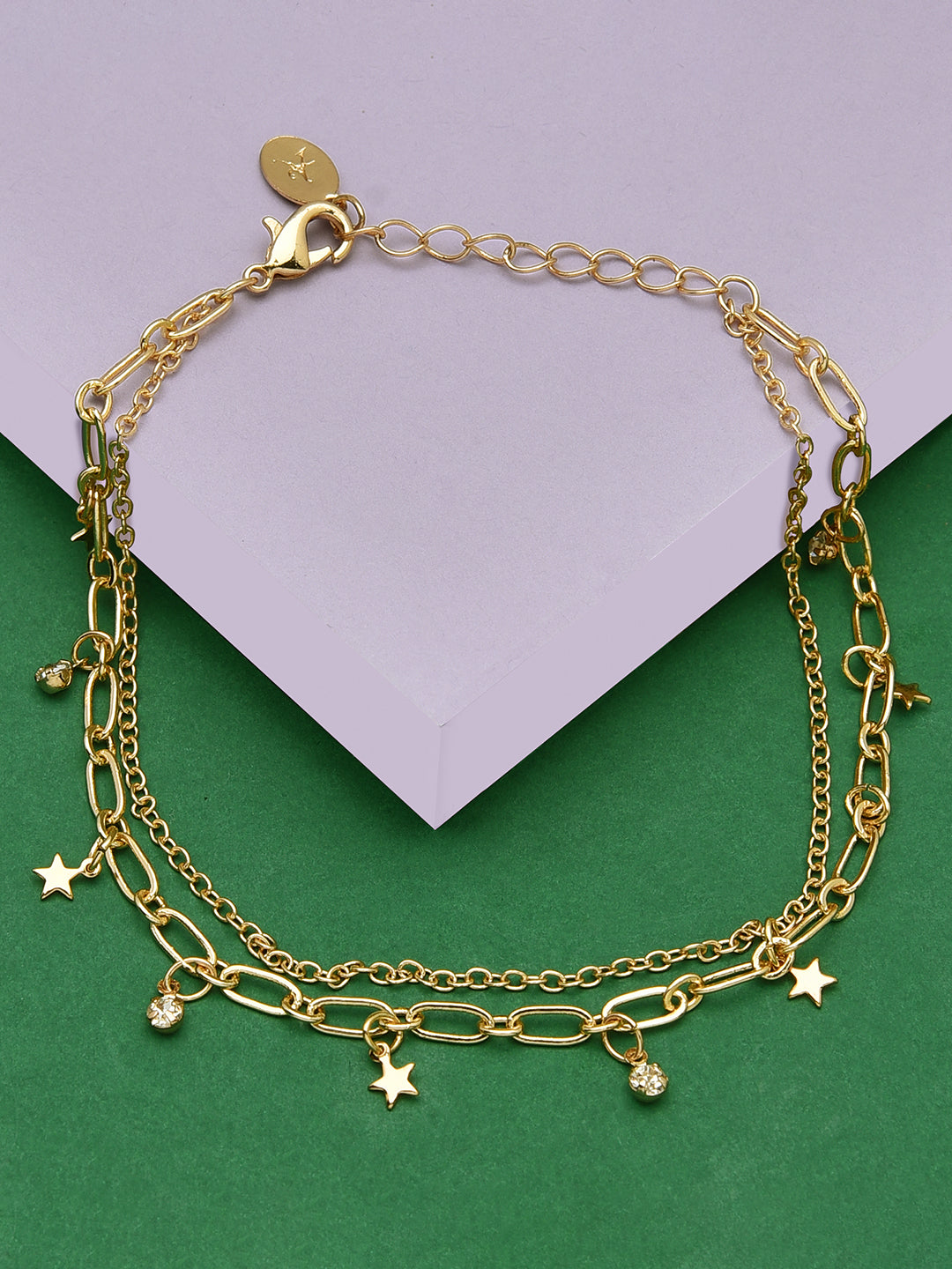 Accessorize London Women'S Gold Pretty Starry Anklet Jewellery ...